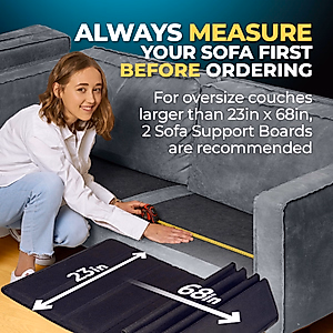 Golden Home Essentials XL 23.2in x 68in Couch Support for Sagging Cushions - Extra Wide Sofa Cushion Support Board - 0.4in Saggy Couch Cushion Support for Sagging Seat - Sagging Couch Support Board