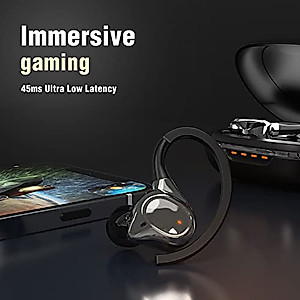 EDKKIE Wireless Bluetooth Earbuds for Small Ears Canal, Running Headphones with Microphone, IPX7 Waterproof, Noise Isolation Wireless Earphones for Sport and Working Out