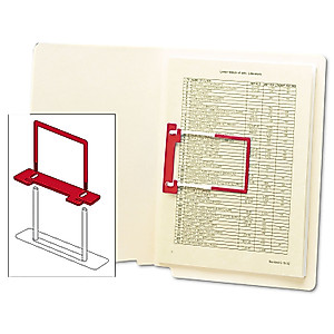 Smead U-Clip Bonded Fastener, 2" Capacity, Red, 100 per Box (68260)