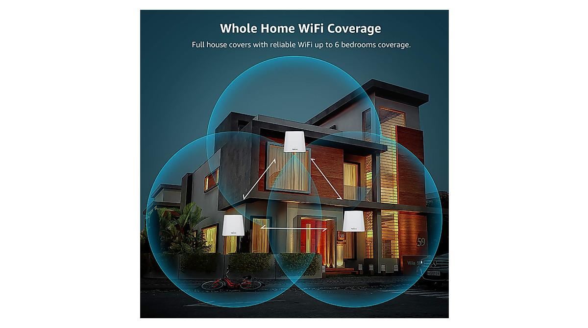Meshforce M1 Mesh WiFi System - Whole Home Coverage & Easy Setup