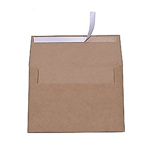 A7 Brown Kraft Paper Invitation 5 x 7 Envelopes - 50 Pack,Self Seal,For 5x7 Cards| Perfect for Weddings, Invitations, Baby Shower| Stationery For General, Office | 5.25 x 7.25 Inches