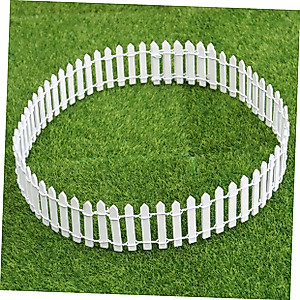 Happyyami 8 Pcs Fence Landscaping Props Mini Fence Fairy Garden Decor Terrarium Decor Glass Containers Landscape Fence Mini Wooden Fence Solid Wood Statue Toy Decorate Decorations White