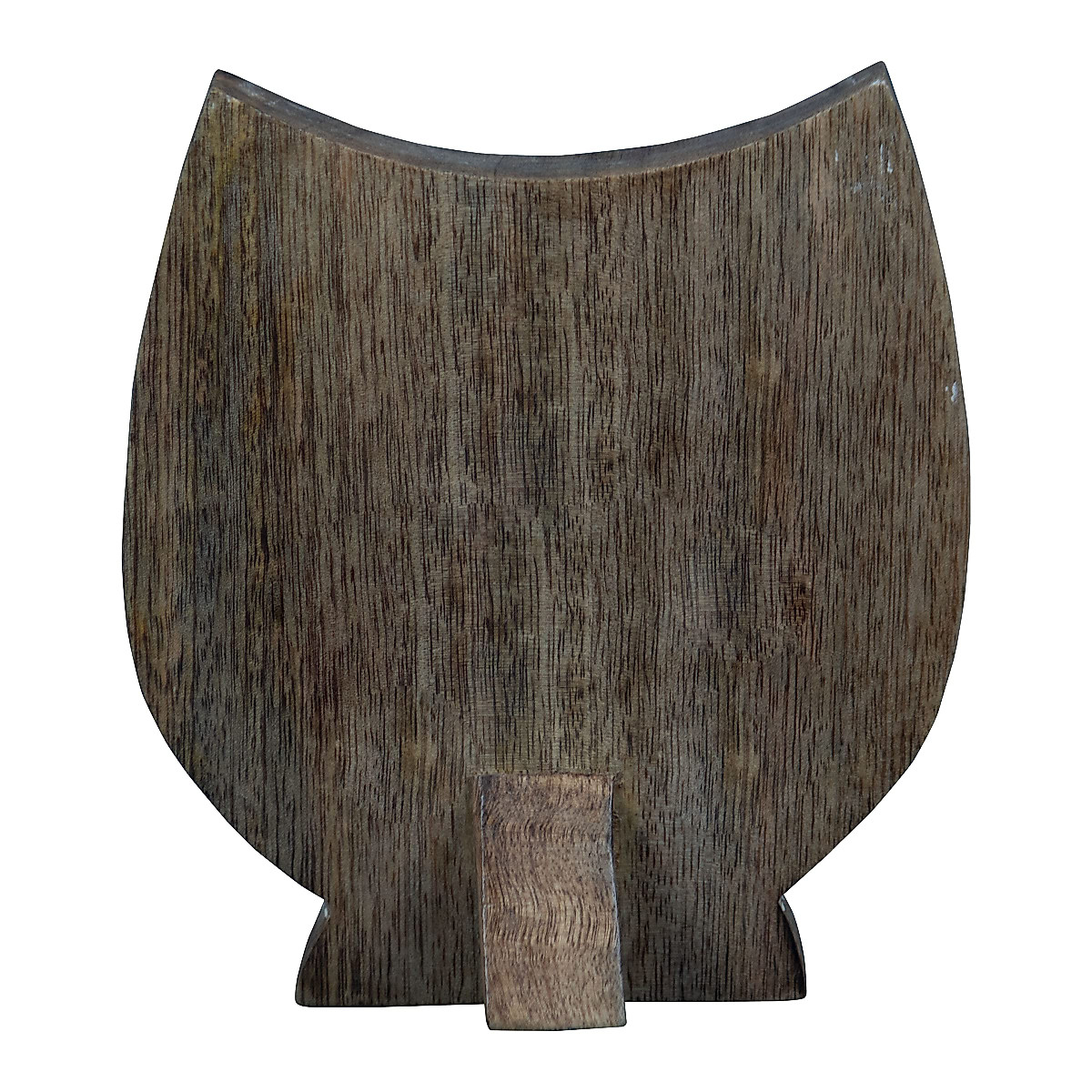 Foreside Home & Garden White Handcarved Wood Owl Figurine FDAD09858, Natural