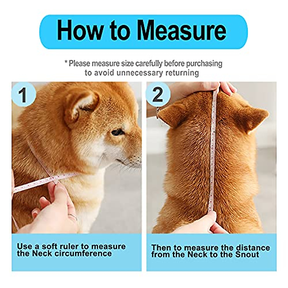 Supet Dog Cone Adjustable Pet Cone Pet Recovery Collar Comfy Pet Cone Collar Protective Collar for After Surgery Anti-Bite Lick Wound Healing Safety Practical Plastic E-Collar