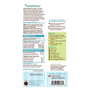 CocoTherapy Triplex MCT-3 Oil, Non-GMO, 100% Pure and Natural, 8 oz.
