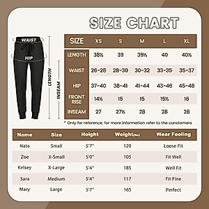 CAMPSNAIL Fleece Lined Sweatpants Women - Joggers for Women with Pockets High Waisted Thermal Winter Warm Pants for Snow