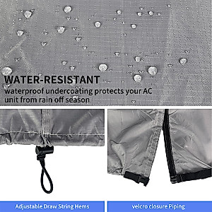 Homydom Air Conditioner Covers for Outside Units Fits up to 30"x30"x32" Full Winter AC Unit Covers Outdoor Protection