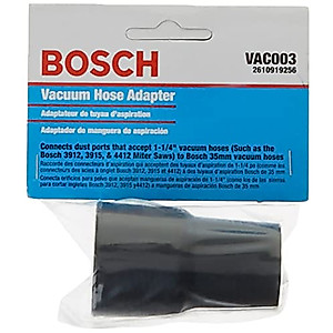 BOSCH VAC003 35mm Hose-to-1-1/4" Port Adapter,Black