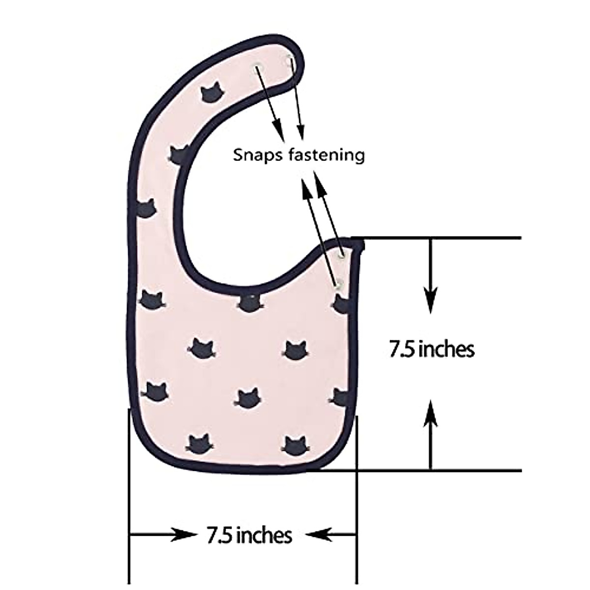 Maiwa 6 Pack Waterproof Cotton Baby Bibs for Girls for Drooling Eating Teething with Snaps