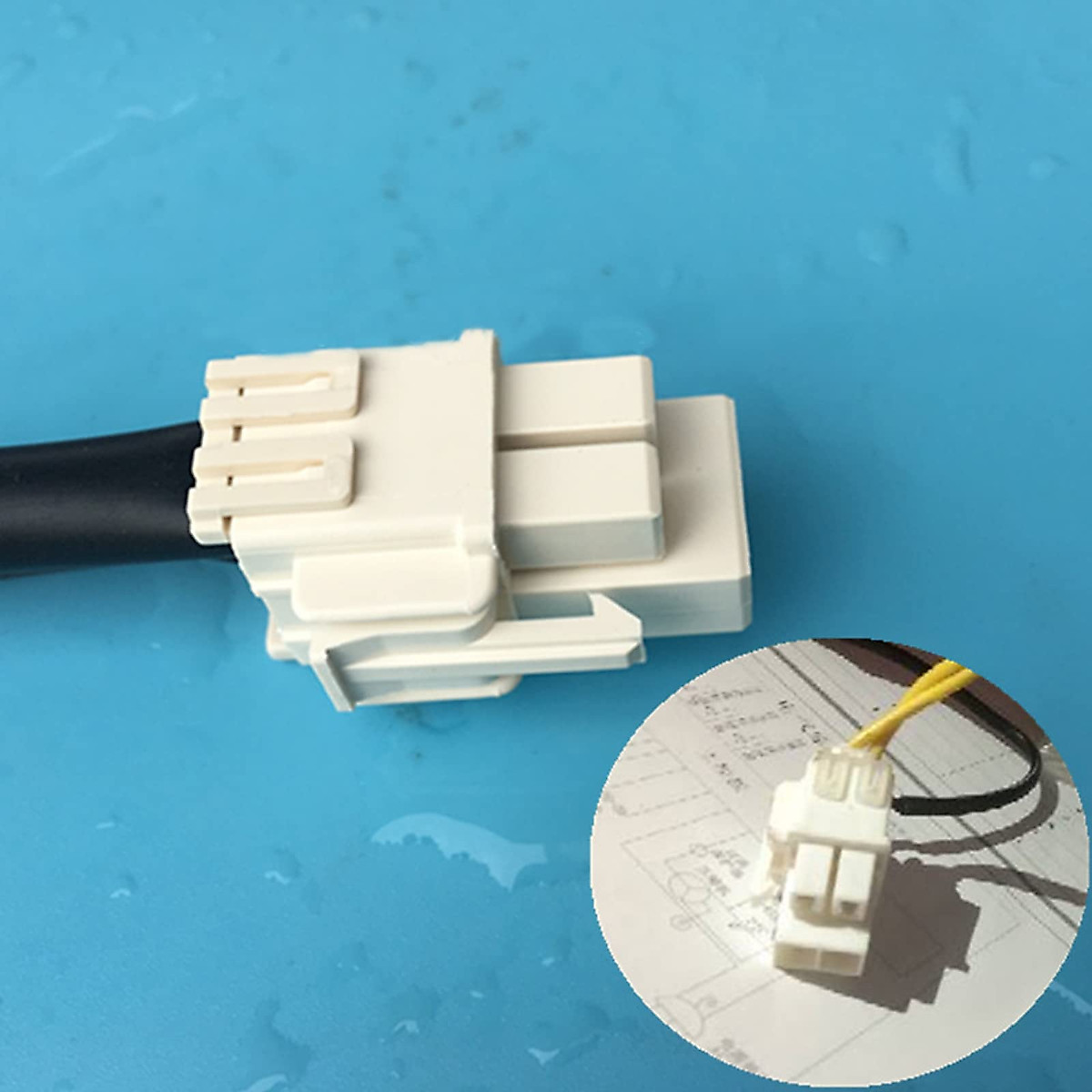 XHSESA Power Cord,Replacement Refrigerator Defrosting Sensor Cable Defrost Sensor for Whirlpool,Hisense,Sanyo Refrigerator Repair Kit