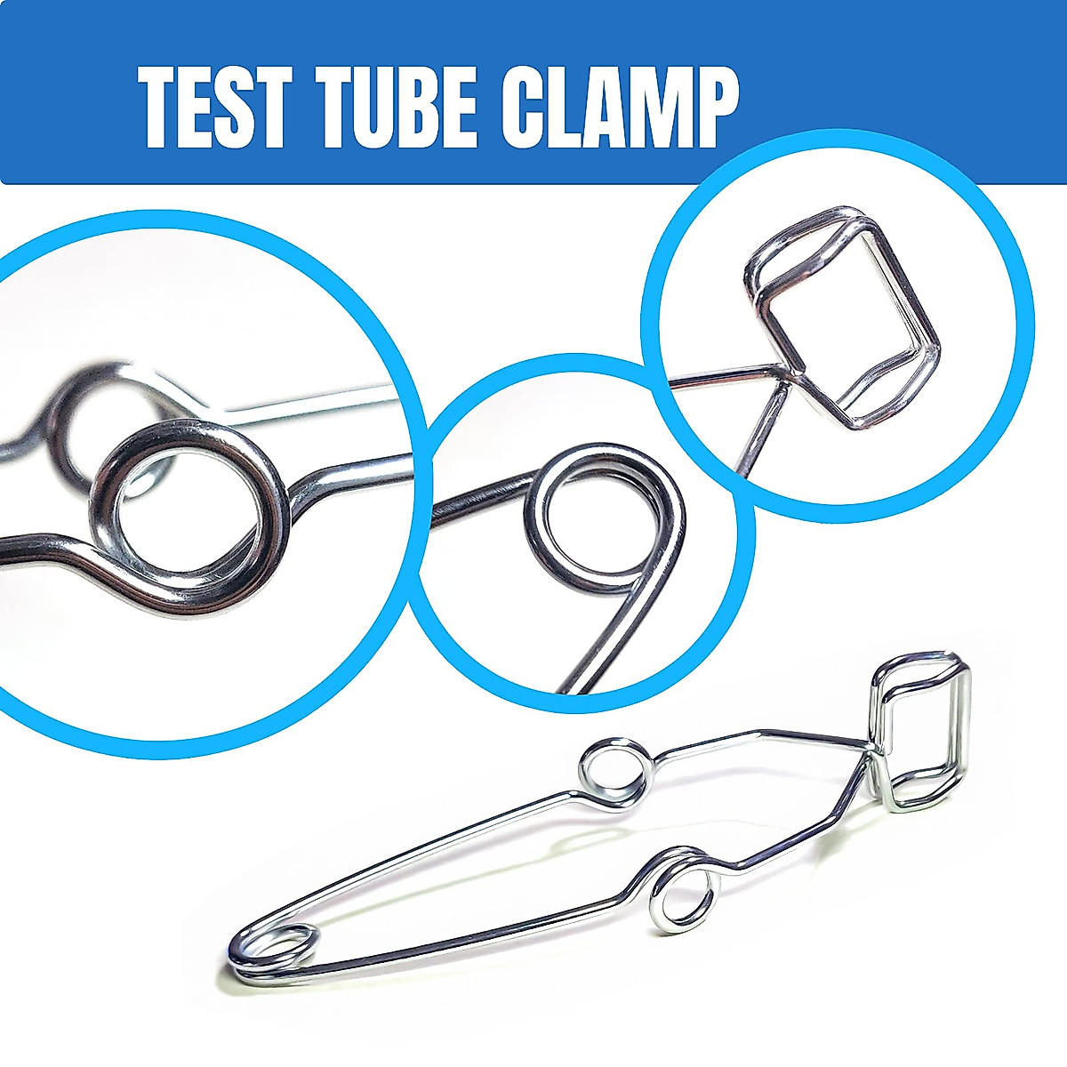 Scientific Lab Tools Pack for Basic Starter, Chemistry Set - Crucible Tongs Lab Spatula Scoop U-Shape Spoon Test Tube Clamps Stainless Steel Forceps Tweezers