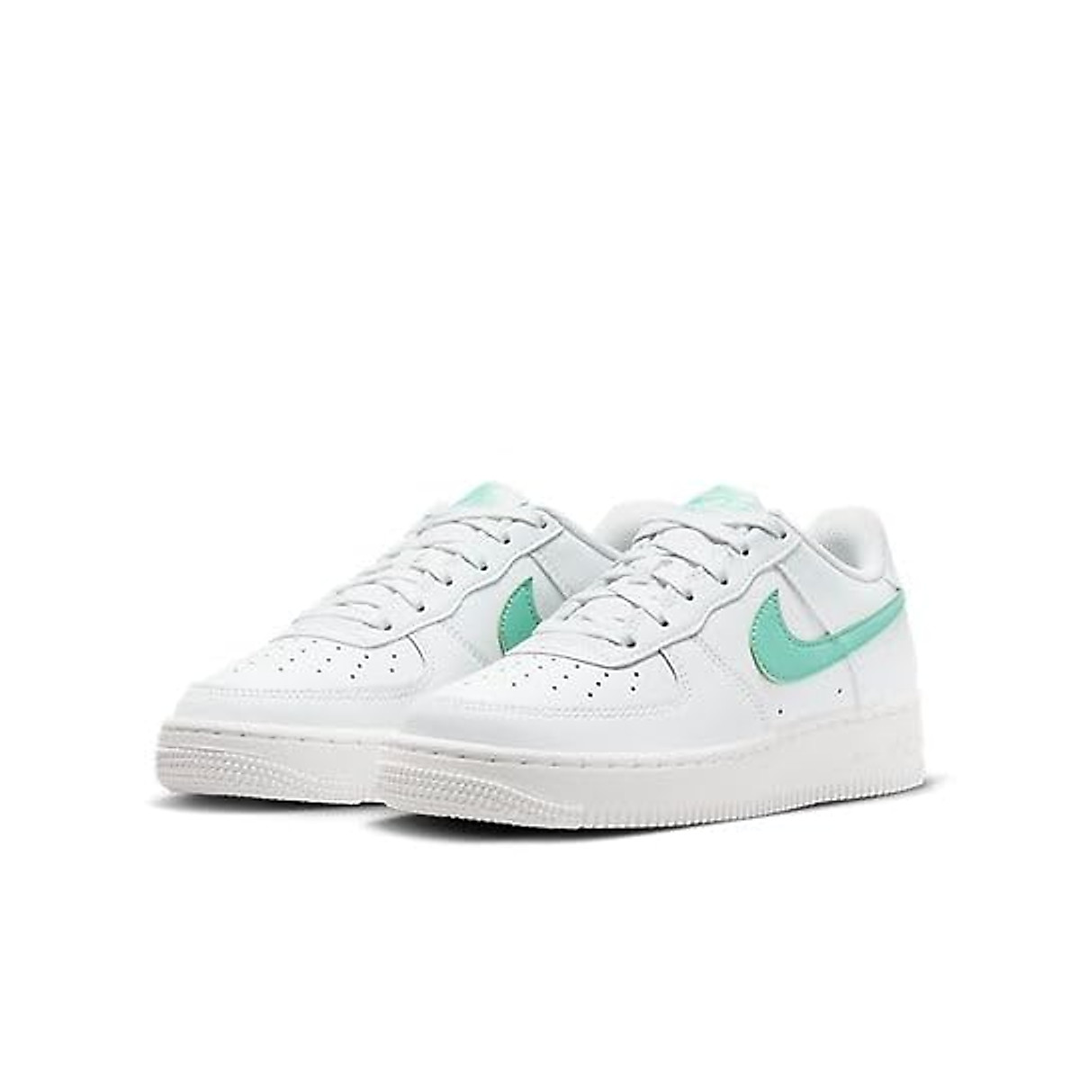 Nike Air Force 1 GS Summit White/Emerald Rise Size 5