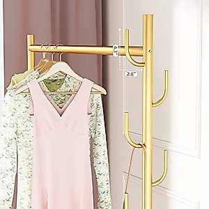 Thick forest Gold Clothing Rack Gold Clothes Rack Gold Garment Rack Heavy Duty Shoes Bags Gold Clothes Organizer Storage Shelves