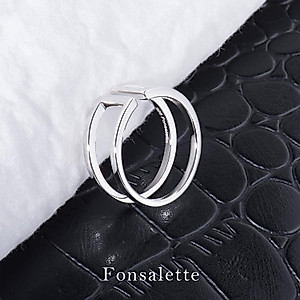 Meow Star Irregular Silver Ring for Women Thin Wide Adjustable Open Rings 14K Gold Plated Stackable Promise Band Ring(Silver_8#)