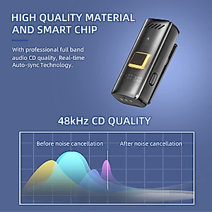 Wireless Lavalier Microphone for iPhone iPad with Charging Case - 2 Pack Lapel Mic Plug-Play, Auto-Sync and Noise Reduction for YouTube/TikTok/Video Recording/Interview/Live Stream, 600mAh battery