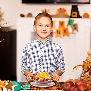 DERAYEE Fall Treat Bags, 400 Pcs Self Sealing Cellophane Cookie Bags Pumpkin Maple Leaves Clear Candy Bags Plastic Self-Adhesive Goodie Gift Bag for Thanksgiving Party Favor Autumn Party Supplies (3.9 x 3.9 Inch)