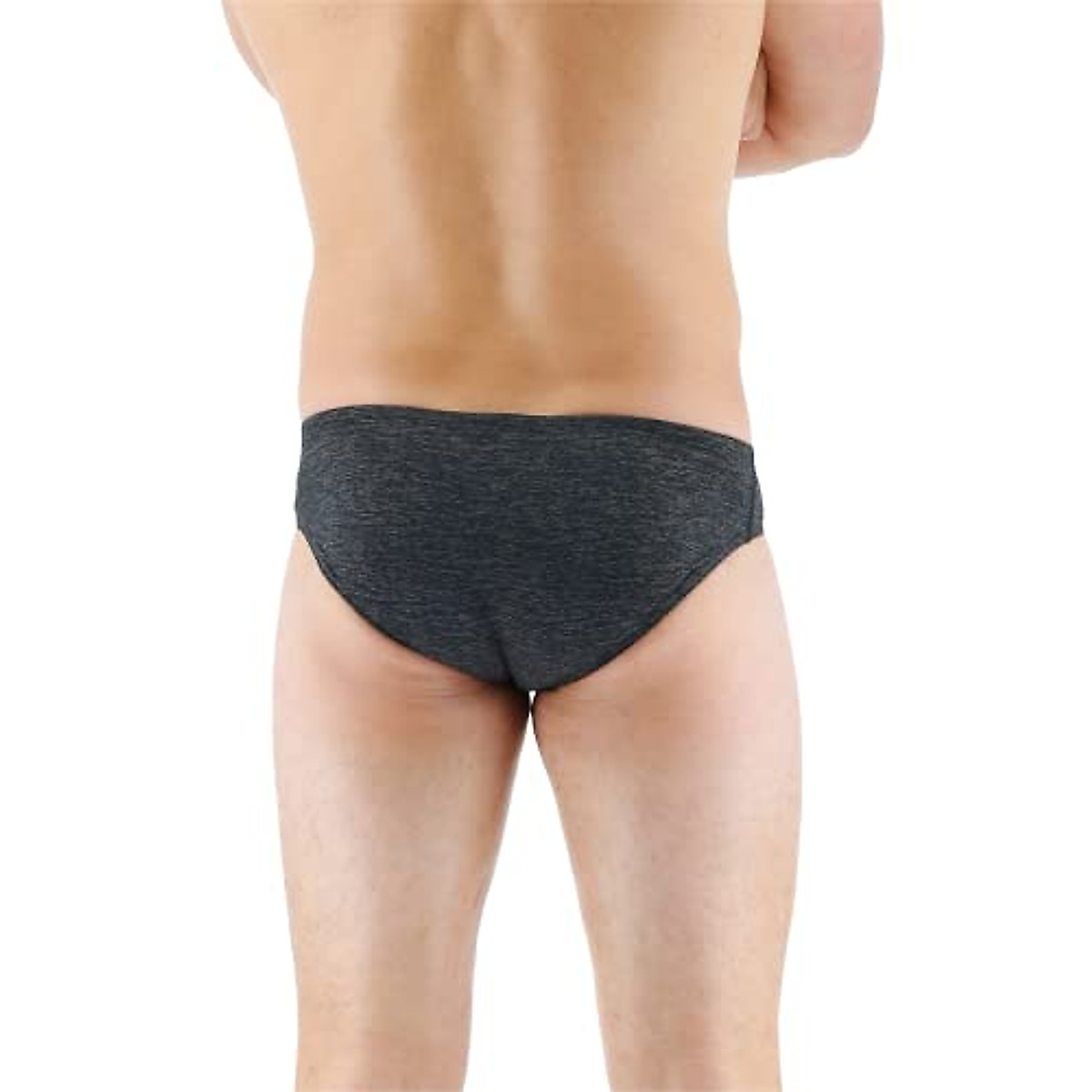 TYR Men's Standard Durafast One Racer Brief Swimsuit, Pitch Black, 32