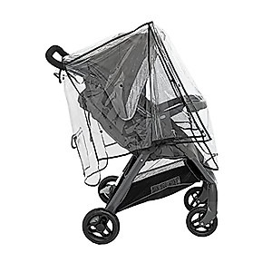Nuby Deluxe Stroller Weather Shield, Clear Plastic Cover with Storage Pocket & Vented Sides
