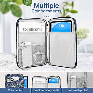 Dadanism 9-11 Inch Tablet Sleeve Bag Carrying Case for iPad 10th Gen 10.9, iPad 9/8/7th Gen 10.2, iPad Air 11", iPad Pro 11 M4 M2 2024, iPad Air5/4 10.9, Galaxy Tab A9+ Plus 11"/S9 FE, Night Blue