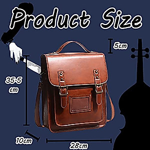 Yoniza Wednesday Addams Backpack Vintage Black Leather Backpack Durable Wednesday Backpack Adjustable Backpack For Women