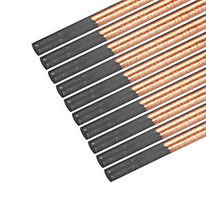 PATIKIL Copper Coated Gouging Carbon Electrode Rods, 6mm/0.23 Inch Dia, 355mm/14-inch Length for Welding, Pack of 50