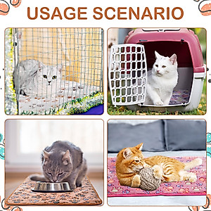 4 Pcs Waterproof Guinea Pig Blankets Washable Small Animal Fleece Bedding Absorbent Guinea Pig Cage Liners Reusable Pet Pee Pad Sleep Mat Pad Cover for Hamster Ferret (Paw Print, 28 x 14 Inch)