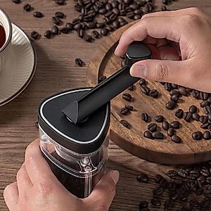 Manual Coffee Grinder, Portable Coffee Bean Grinder with Ceramic Grinding Burr, Adjustable Espresso Grinder for Travel, Camping, Kitchen & Office
