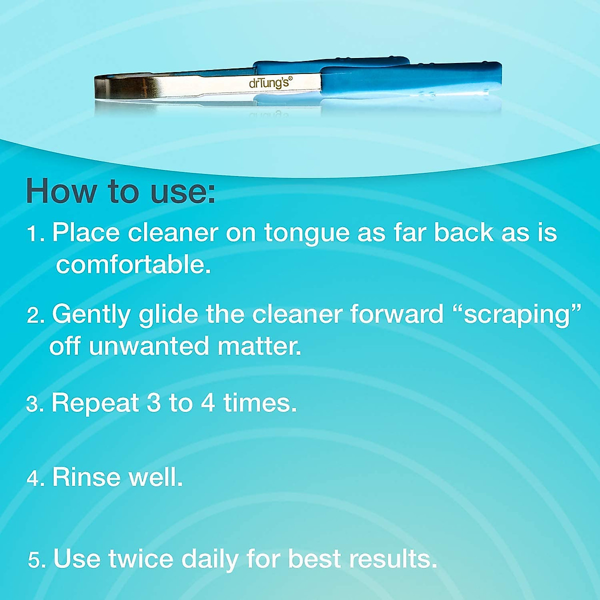Dr. Tung's Stainless Steel Tongue Cleaner 1 ea (Pack of 2)