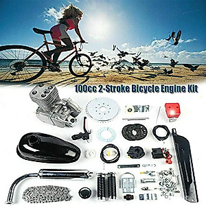 TFCFL 100CC 2-Stroke 36 Tooth Bicycle Engine Kit, Gas Motorized Bike Motor Set, Bike Modified Full Set Petrol Gas Motor Engine Kit for Most 26" /28" Bikes 48km/h (36 Tooth)