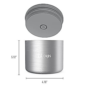 Bentgo® Stainless Insulated Food Container - Triple Layer Insulation, Leak-Proof Lid, Wide Mouth Design - Sustainable 2.4 Cup Capacity, Food-Grade Materials, Ideal for Cool or Warm Food (Stainless Steel Silver)