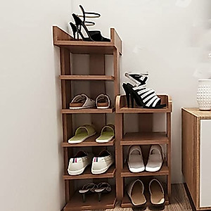 AVEO Shoe Rack White Narrow Shoe Rack for Entryway, Fashionable Simple Shoe Rack Suitable for Home Offiice 25 * 24 * 40cm (Multiple Choices) Shoe Cabinet (Size : 5 Layers of White)