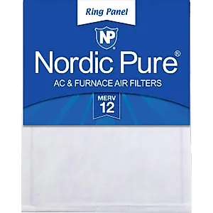 Nordic Pure 20x24x1/2 MERV 12 Half Inch Panel AC Furnace Air Filters, 19 1/2 x 23 1/2 x 1/2 (19.5 x 23.5 x 0.5), 6 Count