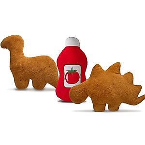Elmwell Dino Nugget Plush Bundle: Snuggle into Softness with Dino Nugget Duo and Ketchup Pillow Pal – Irresistibly Cozy and Squishy