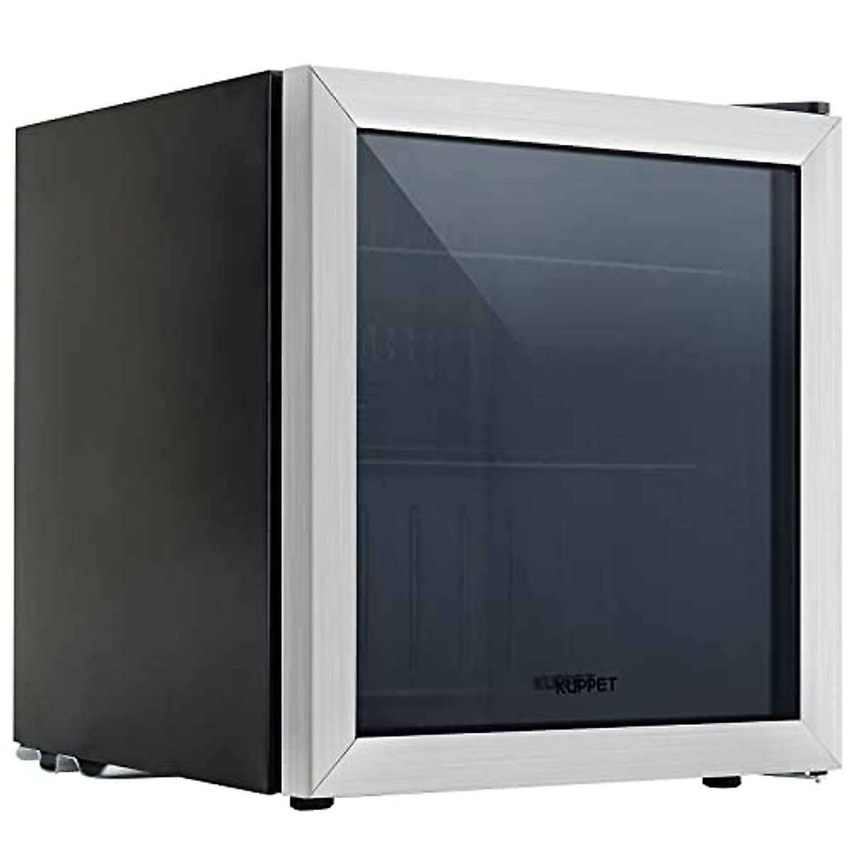 TABU 70 Can Beverage Refrigerator，Mini Fridge with Glass Door, Beverage Cooler for Beer Soda or Wine, Ideal for Home, Office or Bar (1.6 Cu.Ft)