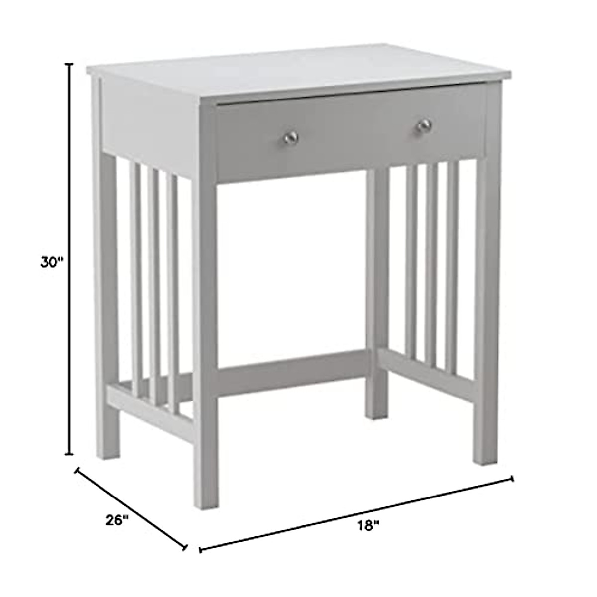 Convenience Concepts Designs2Go Mission Desk with Keyboard Drawer, White