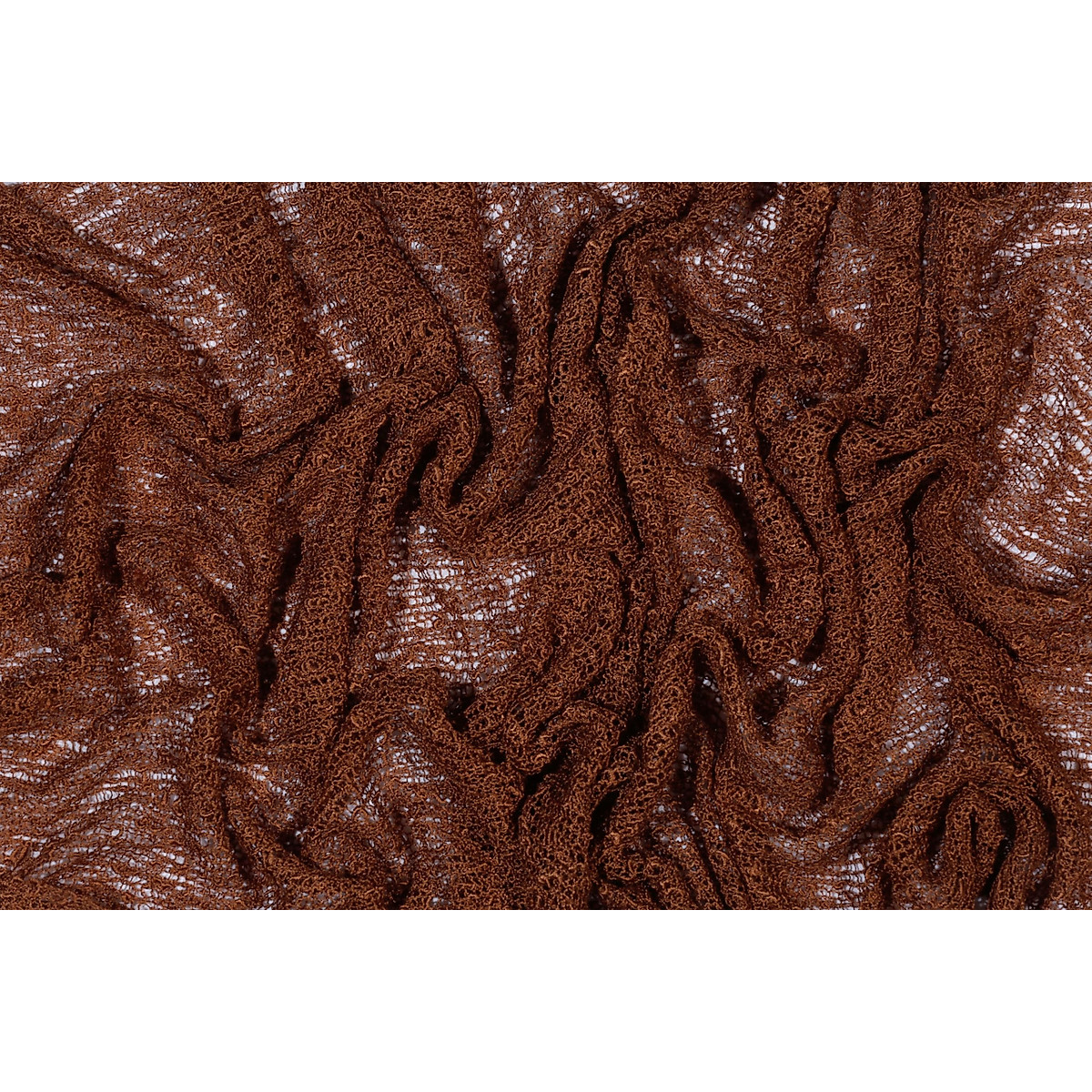 Matissa Newborn Baby Photography Prop Swaddle Cheesecloth Knit Crochet Wrap 16 Colors Available (Brown)