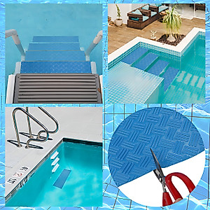 Swimming Pool Ladder Mat,Non-Slip Mat Pool Liner Protector, Swimming Pool Ladder Pad for Swimming Pool Liner and Stairs Protective (36 X 9 inch)