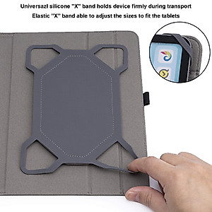 GoodCase 9-10.9 Inch Universal Tablet Case, Protective Cover Stand Folio Case for 9" - 10.9" Inch Android Touchscreen Tablet, with 360 Degree Rotatable Kickstand and Multiple Viewing Angles (Black)