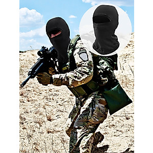 6 Pieces Balaclava Face Mask Motorcycle Windproof Camouflage Fishing Face Cover Winter Ski Mask (Black, Khaki, Army Green, Printed Black, Printed Green, Dark Green)