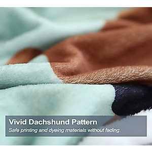 Famitile Dachshund Blanket, Wiener Dogs Throw Blanket, I Love Dachshunds Soft Flannel Dachshund Stuffed Animal Blankets Dachshund Gifts for Women (Dachshund 1, 47" x 60")