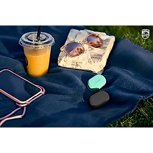 PHILIPS T1207 True Wireless Headphones with Up to 18 Hours Playtime and IPX4 Water Resistance, Black