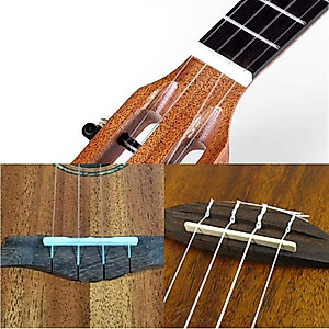 Miwayer Ukulele Real Bone 53mm Bridge Saddle & 35mm Nut for 4 String Ukulele-Regula