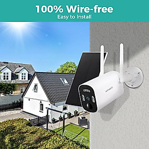 XMARTO WiFi 6 Long Range Wire-Free Solar Home Security Camera System Wireless, 4-Set 4MP QHD CCTV Camera Kit with 4K 10CH Expandable WiFi NVR and 1TB HDD Storage (Suitable for Indoors/Outdoors)