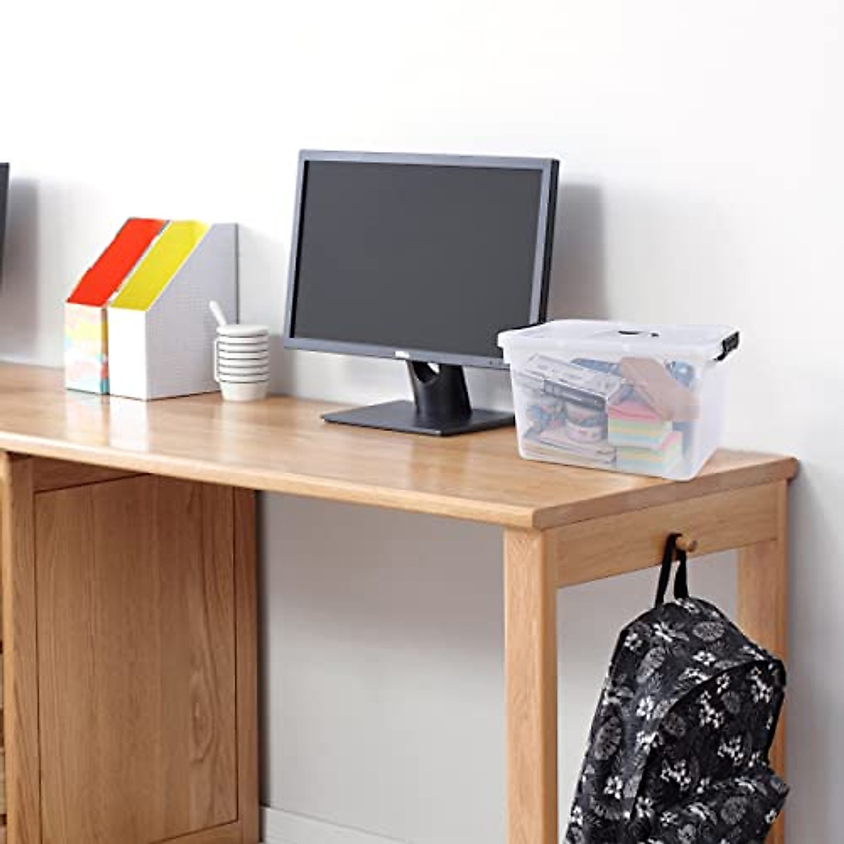 EudokkyNA 10 L Clear Storage Bins with Lids, Plastic Latch Boxes Containers Set of 6