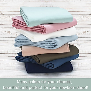 Aijoviko Newborn Photography Props Baby Photo Props Wrap Blanket for Baby Boys Girls(Blush&Ivory)