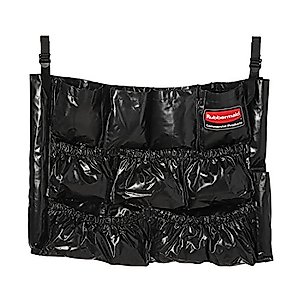 Rubbermaid Commercial Products Brute Caddy Bag, Black, Cleaning Tool and Supply Organizer for Brute Trash Cans