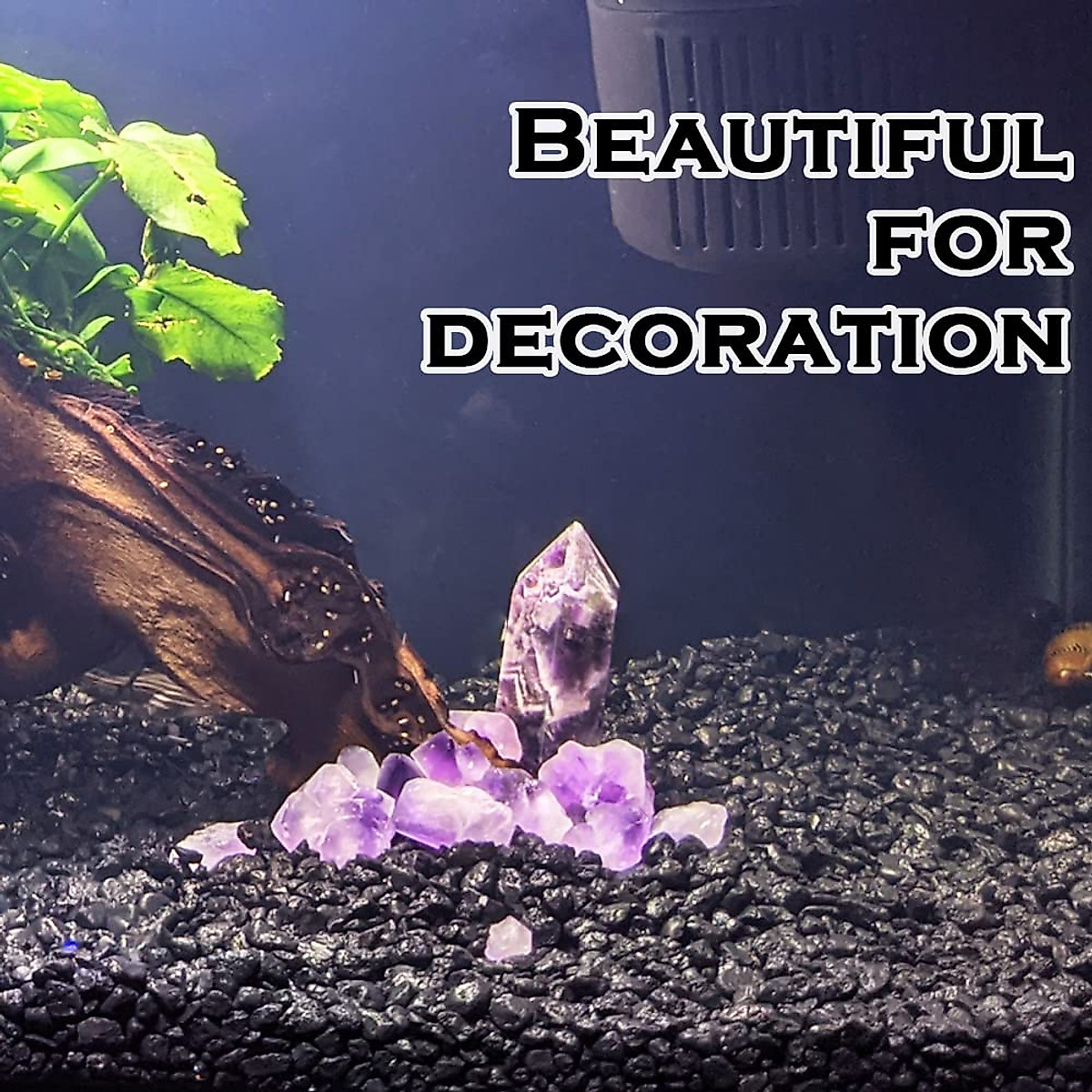 CASMON Amethyst Crystal Tower 3.2"-3.5" Healing Crystal Point Wand, Natural Large 6 Faceted Prism Natural Lepidolite Crystal Wand with Gift Box for Reiki, Chakra, Meditation, Collection, Home Décor