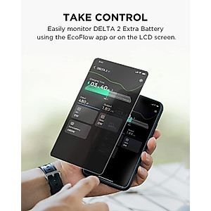 EF ECOFLOW Delta 2 Smart Extra Battery, 1024Wh LiFePO4 Expansion Battery for Power Station DELTA2