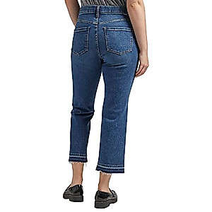 JAG Jeans Women's Petite Valentina High Rise Straight Crop Jeans, Blue Luster, 12 Petite