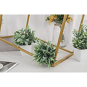 Der Rose 6 Packs Small Fake Plants Artificial Plants in Pots for Home Bathroom Bedroom Living Room Decor Indoor